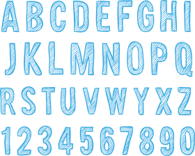 Alphabet text overlay, Letter English alphabet, blue painted alphabet ...